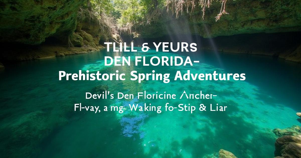 Devil's Den Florida Tours & Guides | Prehistoric Spring Adventures